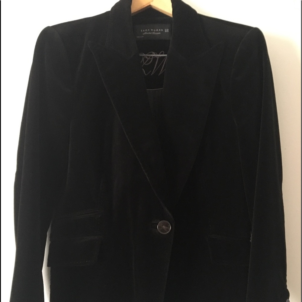 Zara Black Velvet Jacket Limited Edition - Gem